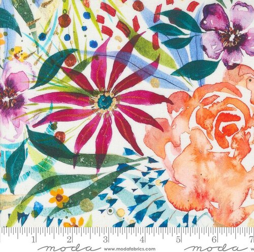Create Joy Project Coming Up Roses Cloud Rose - Quilt Fabric - 123Stitch