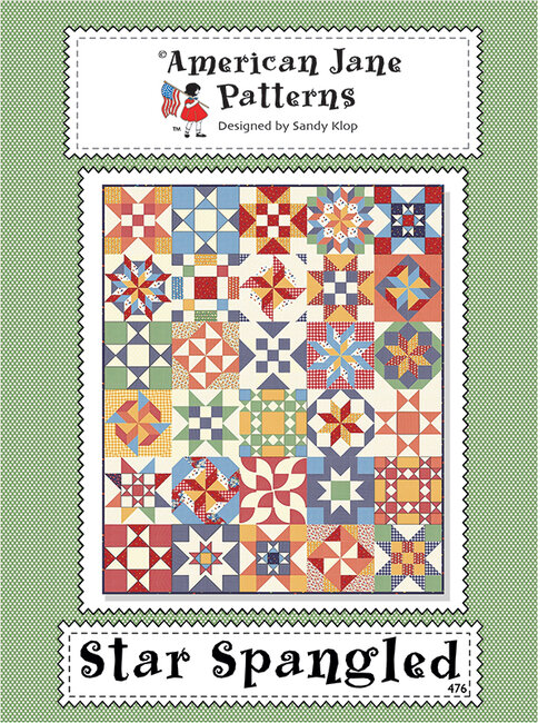 American Jane Star Spangled BOM/12 Mos - Quilt Pattern - 123Stitch