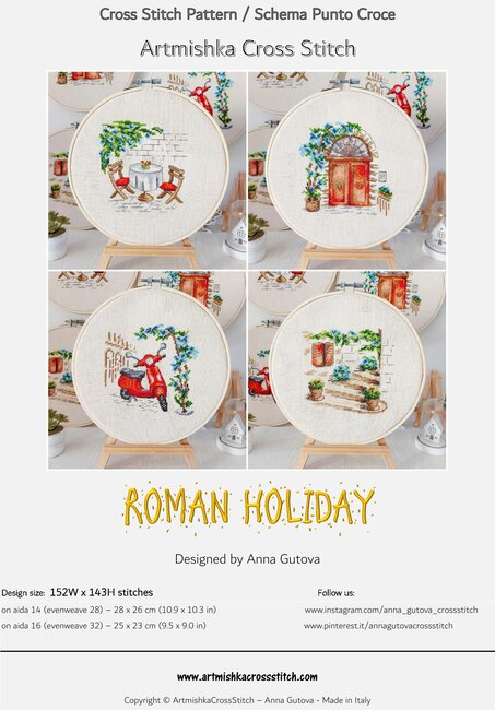 Artmishka Roman Holiday - Cross Stitch Pattern - 123Stitch