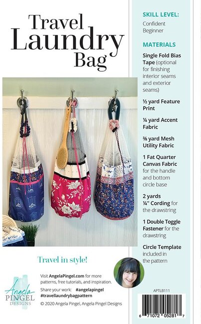 Angela Pingel Travel Laundry Bag - Sewing Pattern - 123Stitch