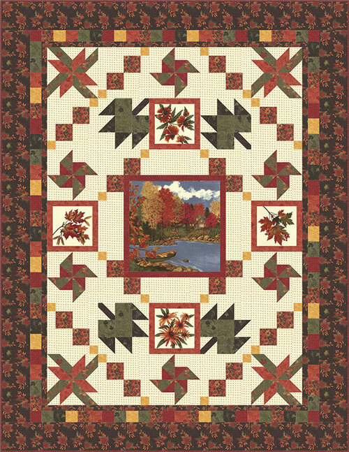 Antler Quilt Design Maple Island - Quilt Pattern - 123Stitch