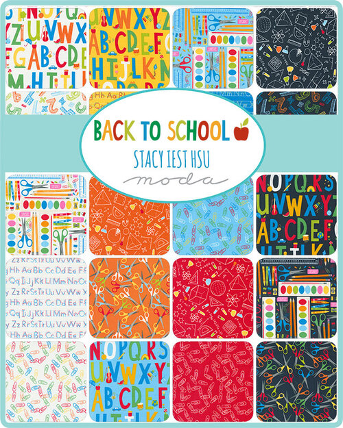 Stacy Iest Hsu Back To School Letter - School Bus - Quilt Fabric ...