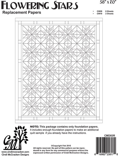 Cindi Mccracken Flowering Stars - Quilt Pattern - 123Stitch