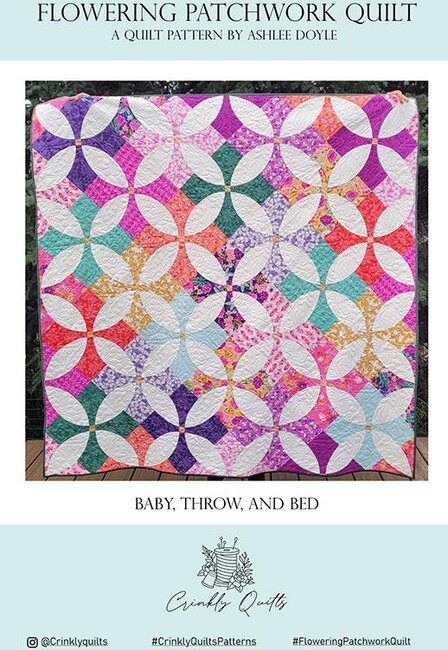 Crinkly Quilts Flowering Patchwork Quilt - Quilt Pattern - 123Stitch