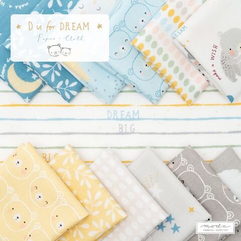 Paper And Cloth D Is For Dream - Fat Eighth Bundle - 123Stitch