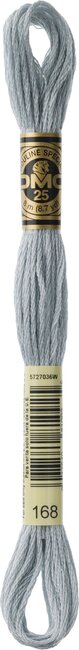 DMC 168 Six Strand Floss - Light Pewter Gray - 123Stitch