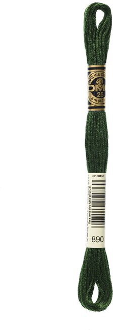 DMC 890 Six Strand Floss - Ultra Dark Pistachio Green - 123Stitch