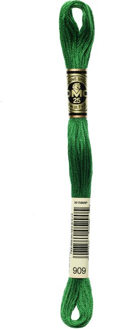 DMC 909 Six Strand Floss - Very Dark Emerald Green - 123Stitch