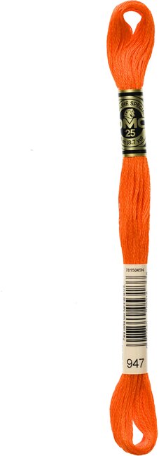 DMC 947 Six Strand Floss - Burnt Orange - 123Stitch
