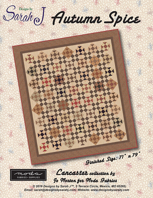 Designs by Sarah J Autumn Spice - Quilt Pattern - 123Stitch