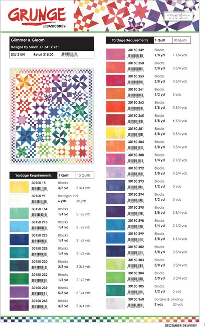 Designs by Sarah J Glimmer and Gleam - Quilt Pattern - 123Stitch