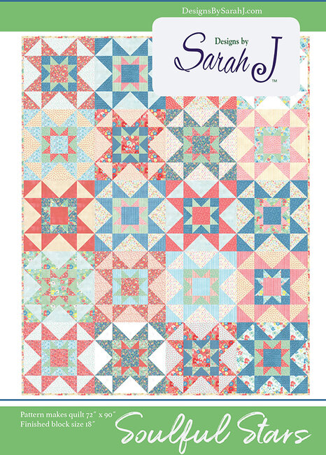 Designs by Sarah J Soulful Stars - Quilt Pattern - 123Stitch