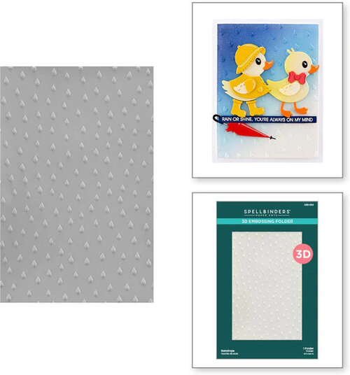 Spellbinders Raindrops - 3D Embossing Folder - 123Stitch