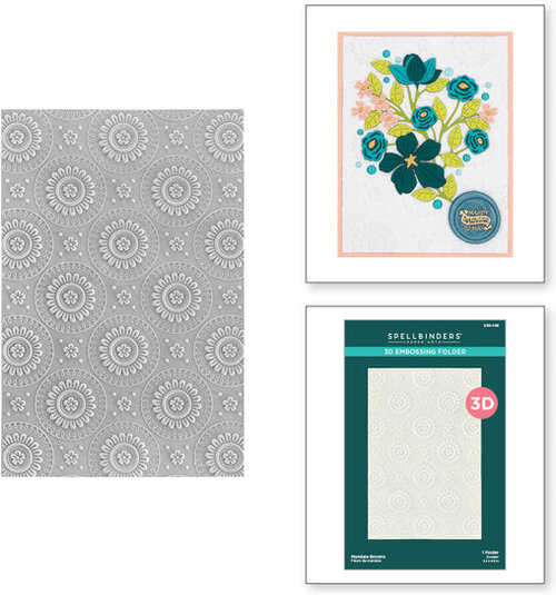 Spellbinders Mandala Blooms - 3D Embossing Folder - 123Stitch