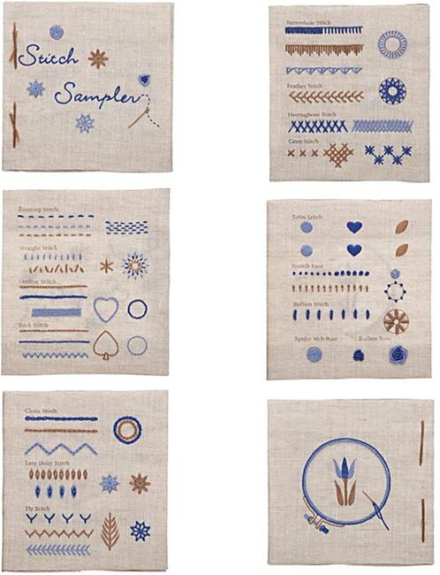 Tulip Needle Company Embroidery Sampler Book Blue - 123Stitch