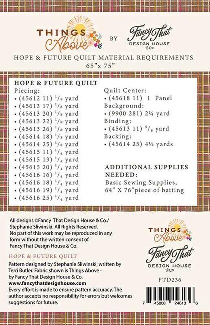 Fancy That Design House Hope & Future - Quilt Pattern - 123Stitch