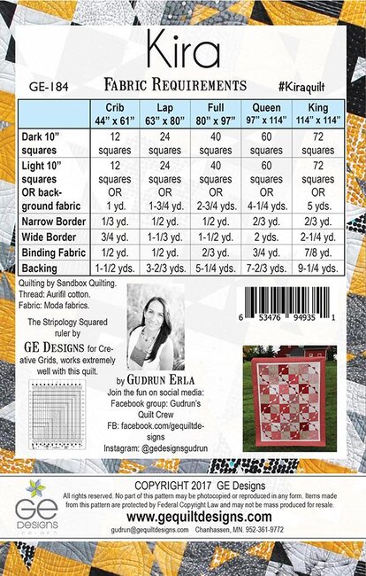 GE Designs Kira - Quilt Pattern - 123Stitch