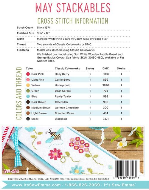 Its Sew Emma Stackables May - Cross Stitch Pattern - 123Stitch
