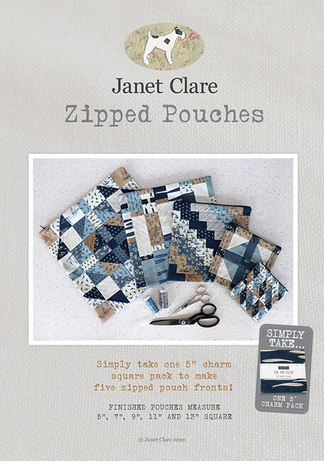 Janet Clare Zipped Pouches - Quilt Pattern - 123Stitch