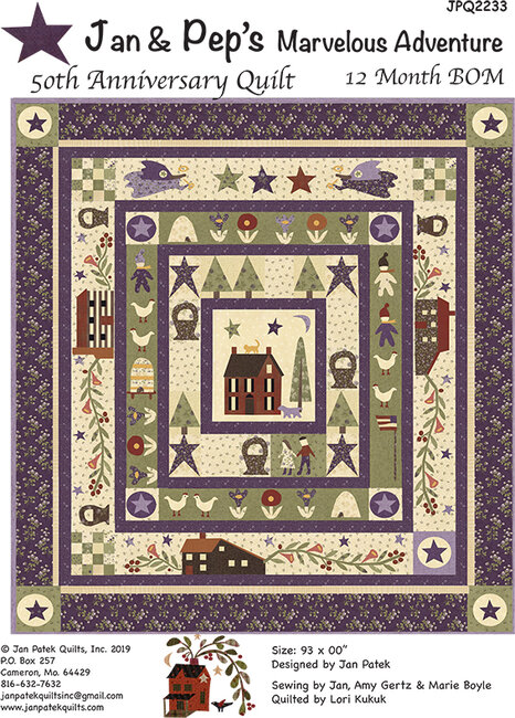Jan Patek Jan and Peps Marvelous Adv 12 Mo* - Quilt Pattern - 123Stitch
