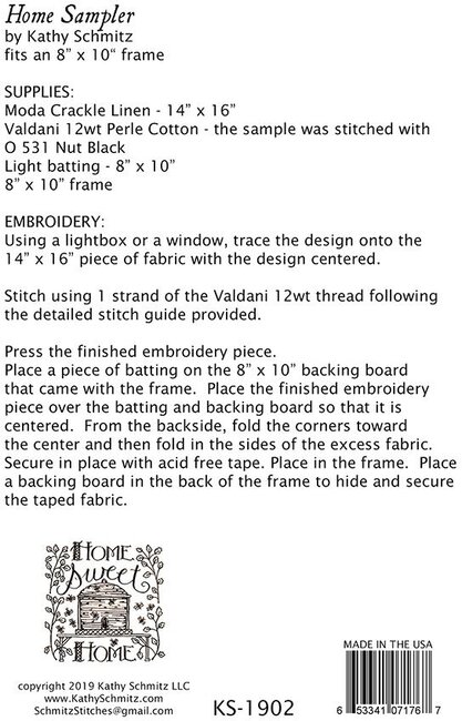 Kathy Schmitz Home Sampler - Quilt Pattern - 123Stitch