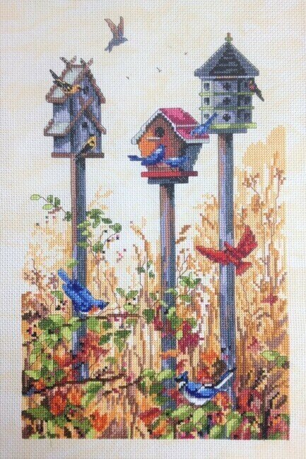 Kooler Design Studio Birdhouse Trio - Cross Stitch Pattern - 123Stitch