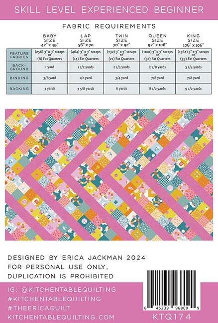 Kitchen Table Quilting The Erica Quilt - Quilt Pattern - 123Stitch