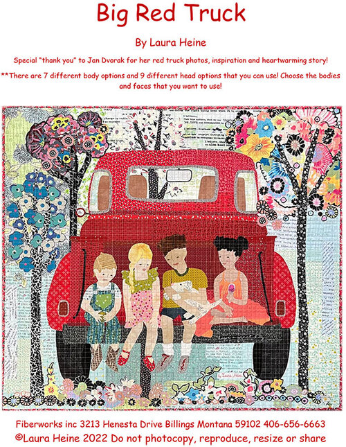 Fiberworks Big Red Truck - Quilt Pattern - 123Stitch