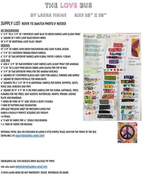 Fiberworks The Love Bus - Quilt Pattern - 123Stitch