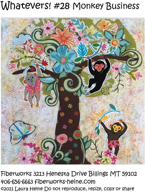 Fiberworks Whatevers #28 Monkey Business - Quilt Pattern - 123Stitch