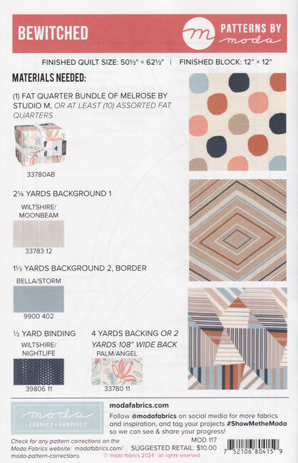 Moda Bewitched - Quilt Pattern - 123Stitch