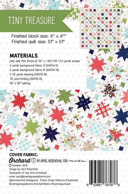 Prairie Grass Patterns Tiny Treasure - Quilt Pattern - 123Stitch