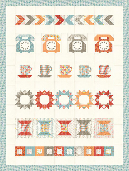 Pieces From My Heart Hello My Friend - Quilt Pattern - 123Stitch