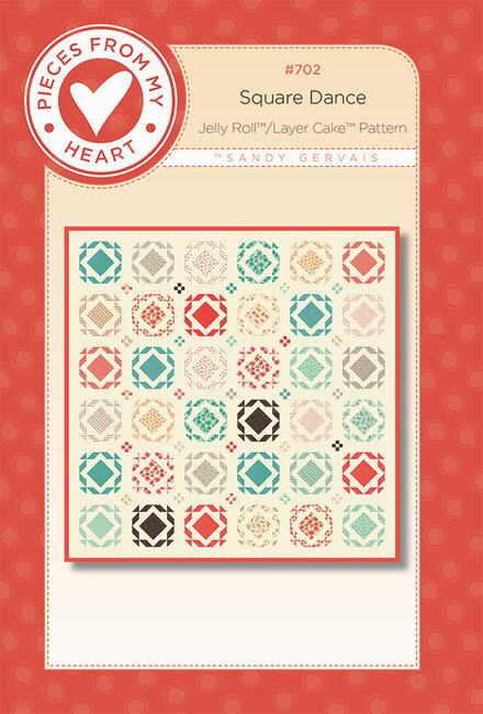 Pieces From My Heart Square Dance - Quilt Pattern - 123Stitch