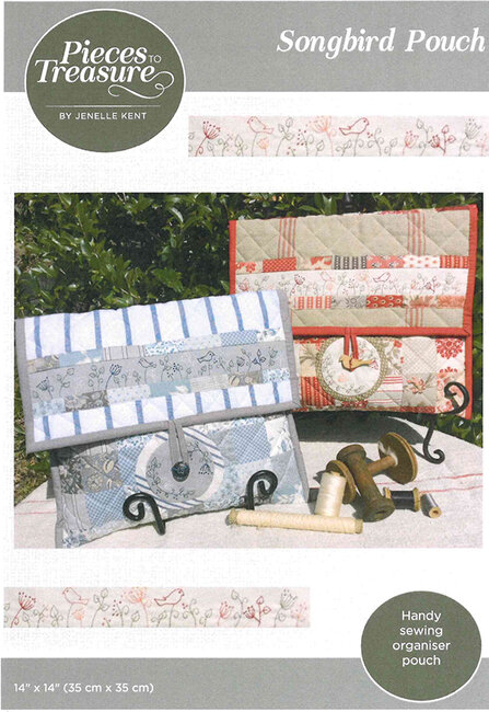 Pieces To Treasure Songbird Pouch - Quilt Pattern - 123Stitch
