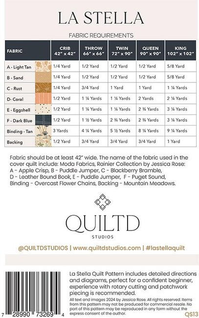 Quiltd Studios La Stella - Quilt Pattern - 123Stitch