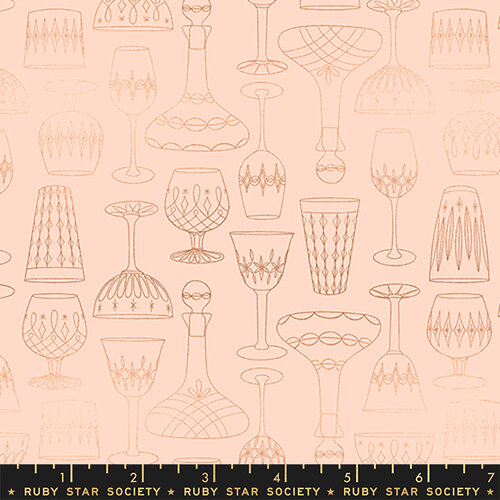 Melody Miller Elixir Metallic Peach Cream - Decanted - Quilt Fabric ...