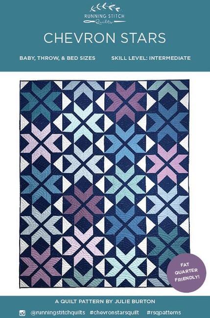 Running Stitch Quilts Chevron Stars - Quilt Pattern - 123Stitch