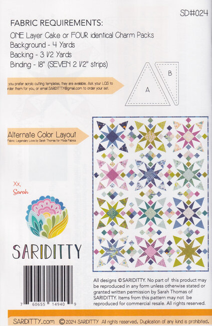 Sariditty Pinata - Quilt Pattern - 123Stitch