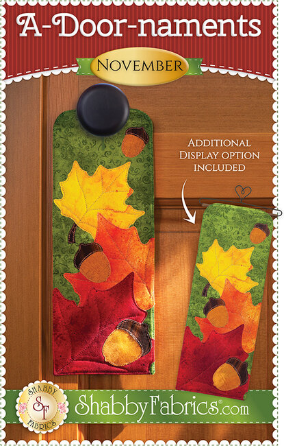 Shabby Fabrics A-Door-naments/November - Quilt Pattern - 123Stitch