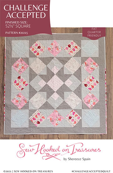 Sew Hooked On Treasures Challenge Accepted - Quilt Pattern - 123Stitch