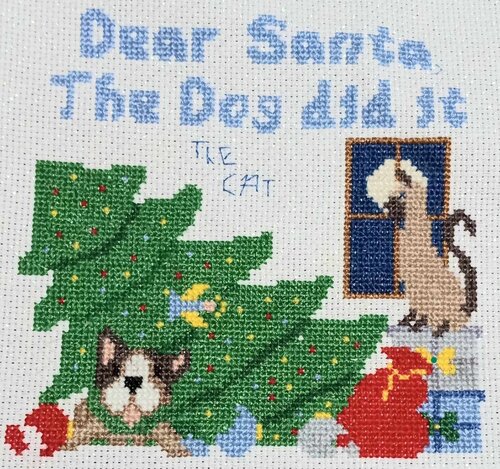 Sister Lou Stitches Dear Santa - Christmas Cross Stitch Pattern - 123Stitch