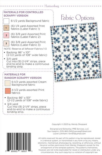 Wendy Sheppard Harrisonburg - Quilt Pattern - 123Stitch