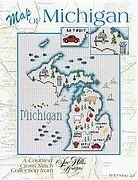 Sue Hillis Michigan Map - Cross Stitch Pattern - 123Stitch