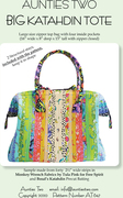 Aunties Two Patterns Big Katahdin Tote - Quilt Pattern - 123Stitch