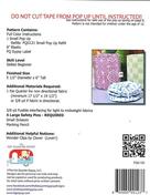 Sew Organized Design Fat Quarter Pop Up Pattern - Quilt Pattern - 123Stitch