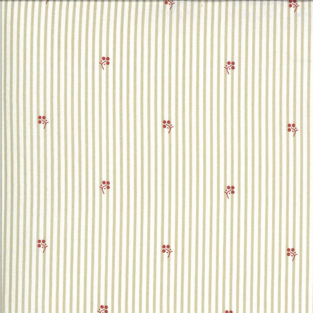 Minick and Simpson Belle Isle Stripe Taupe - Quilt Fabric - 123Stitch