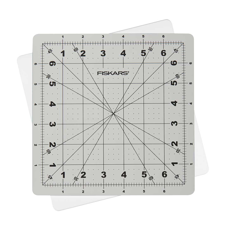 Fiskars Rotating Rotary Cutting Mat 8" x 8" Grey - 123Stitch