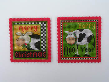 Val's Stuff Two Merry Moos - Cross Stitch Kit - 123Stitch