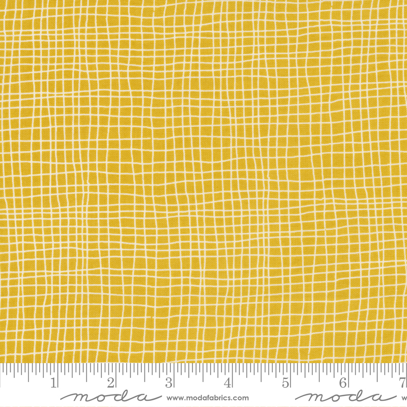 Zen Chic Filigree Saffron - Grids Blenders - Quilt Fabric - 123Stitch